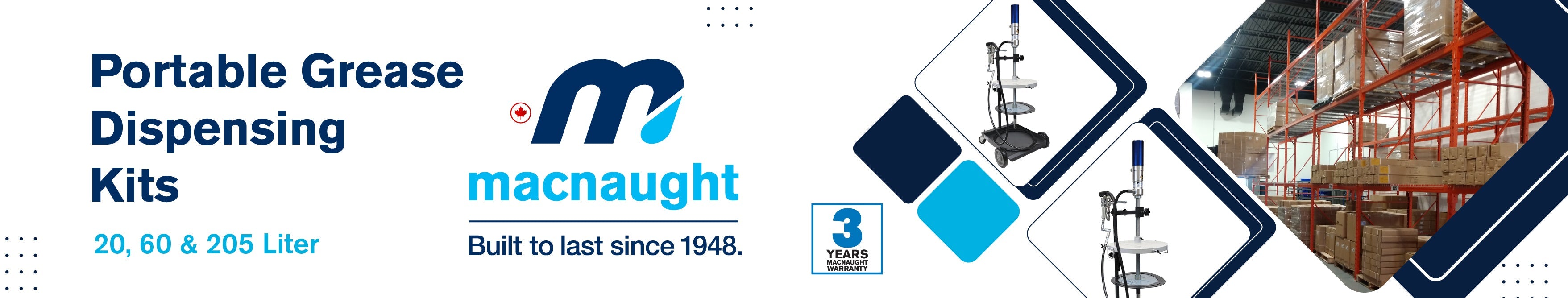 Portable Grease Dispensing Kits- 5 to 55 Gallon | Macnaught Canada